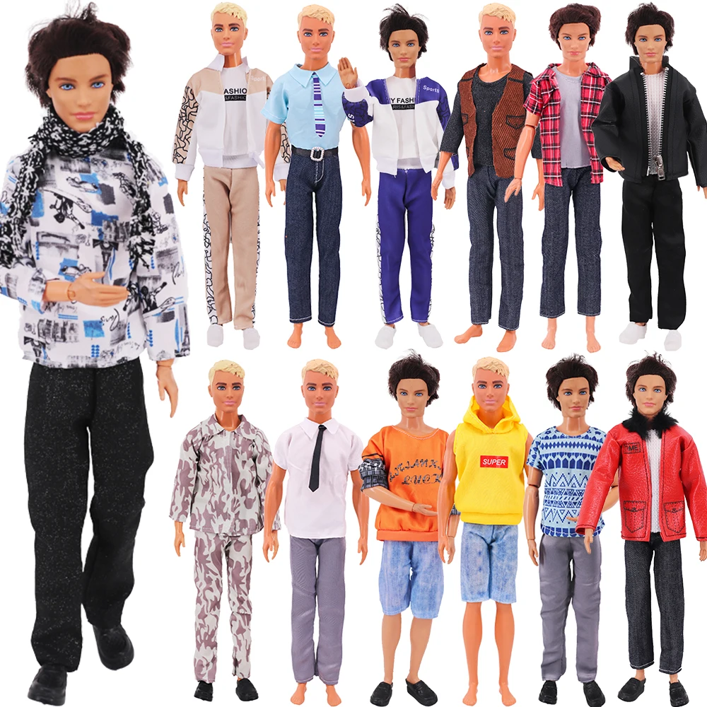 1 Set Ken Doll Handmade Clothes New Fashion T Shirt/Jacket + Pants for ...