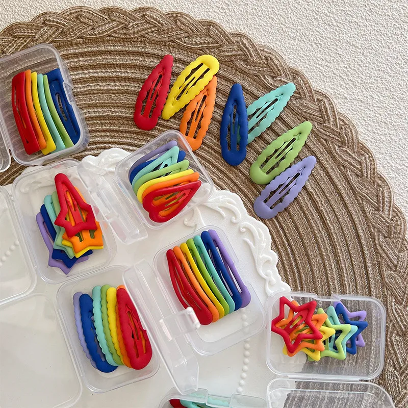 10pcs Candy Color Five-pointed Stars Hair Clips Children Cute Bb Clips ...