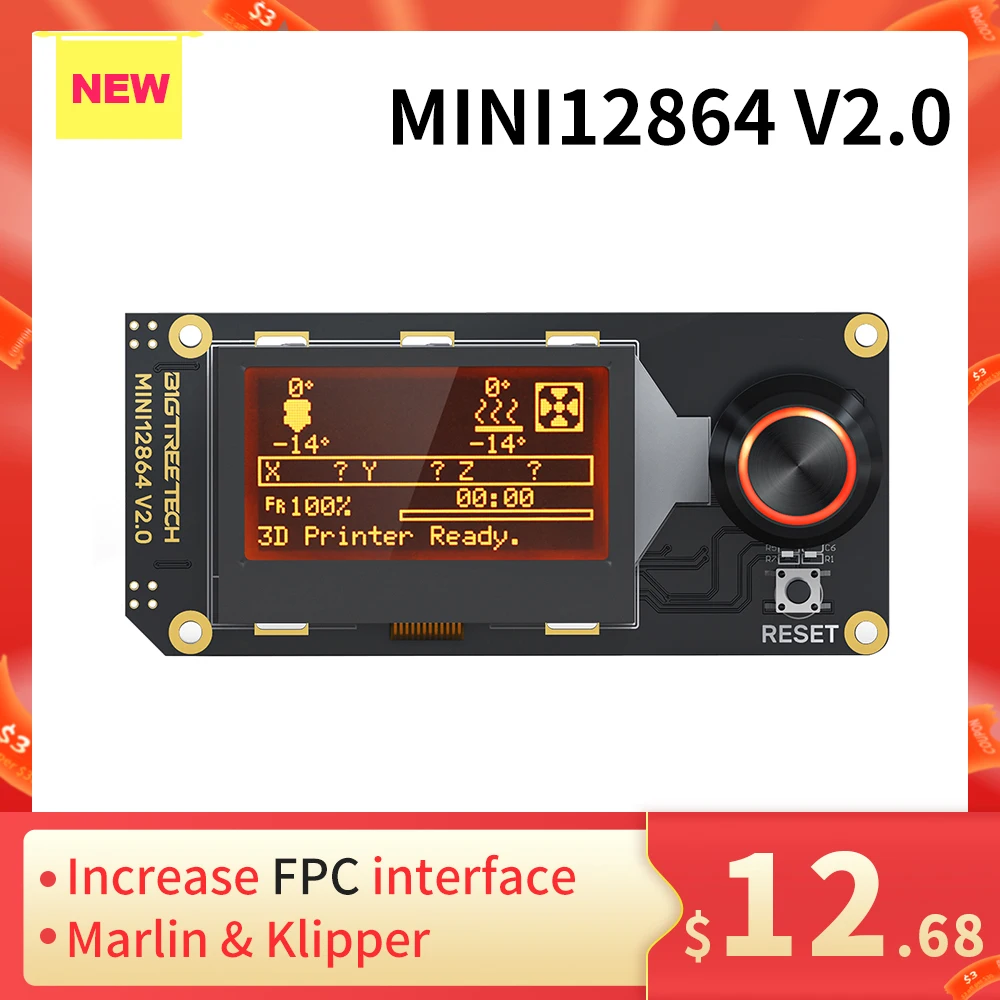 Lcd 12864 3d Printer Accessories | 12864 Lcd Screen 3d Printer - Mini ...