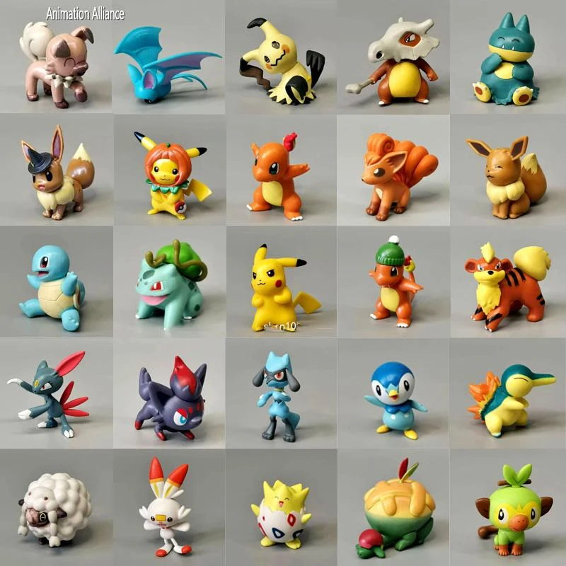 4cm cartoon pokemon charmander bulbasaur pikachu eevee cubone mr. mime ...