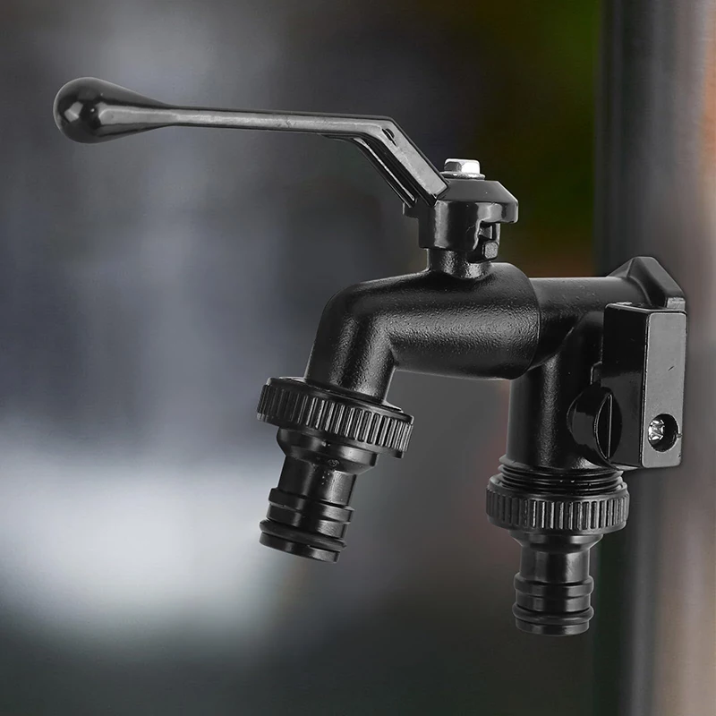 Zinc Alloy Faucet Outdoor Garden Anti-Freeze Dual Outlet Bibcock ...