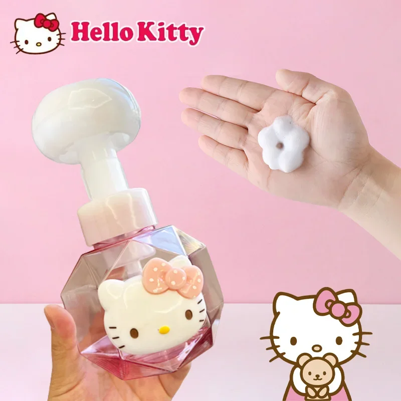 Hello-Kitty-Flower-Dispenser-Liquid-Soap-Floral-Foam-Hand-Soap-Bottle ...