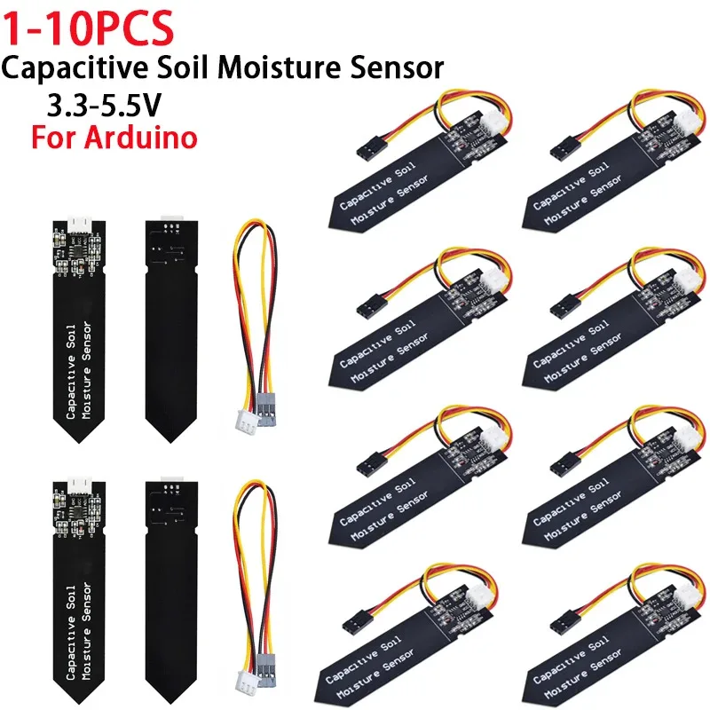 Moisture Sensor Capacitive Soil V1.2 Datasheet 10PCS Analog Water ...