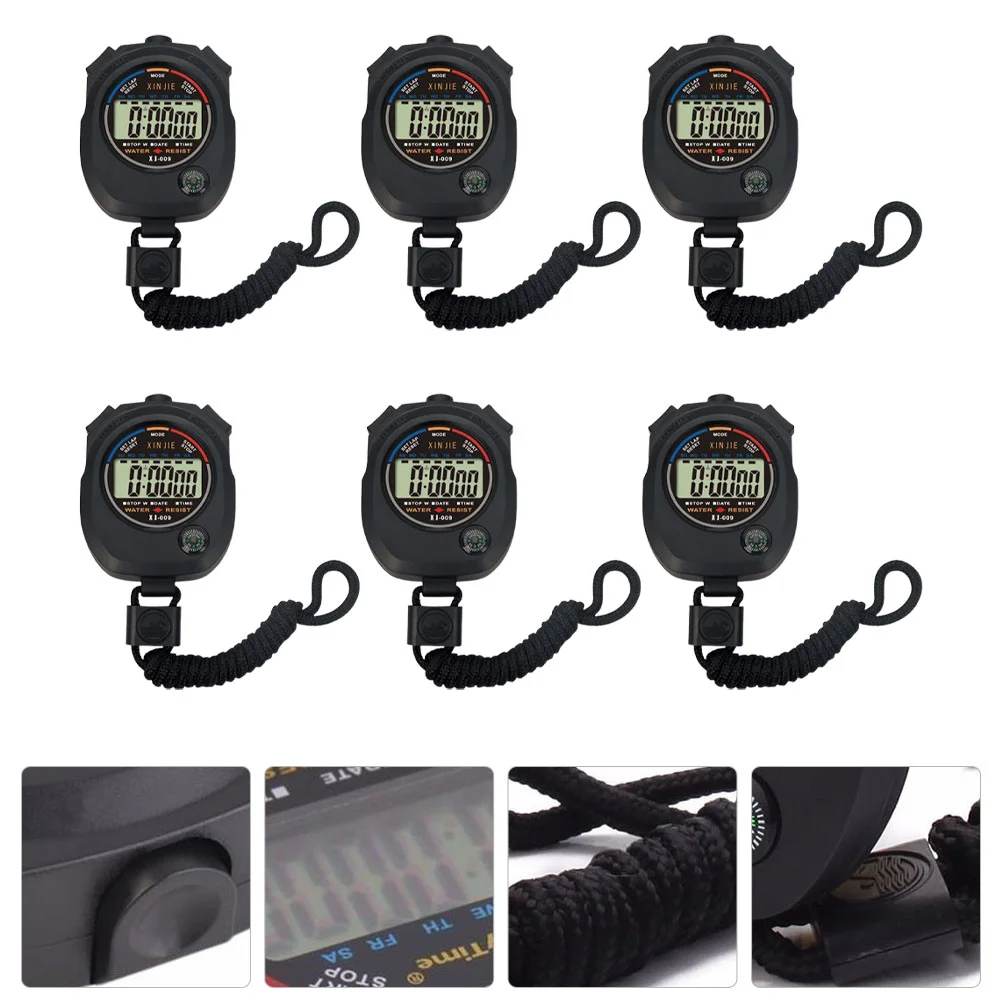 6-Pcs-Timer-Stopwatch-Match-Training-Electronic-for-Sports-Game-Outdoor ...