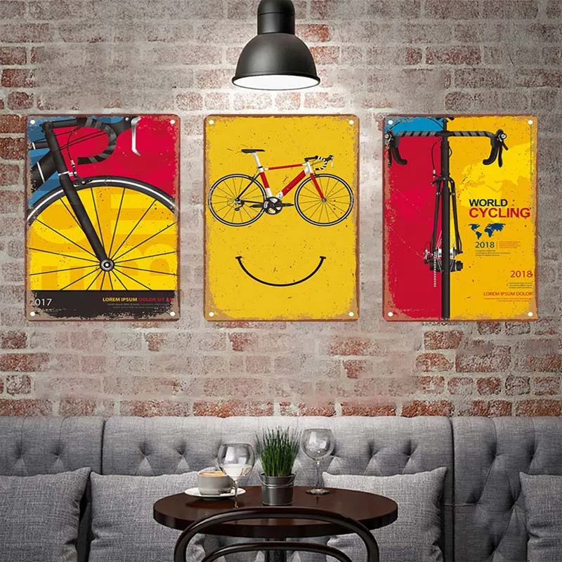 Bicycle-Metal-Tin-Sign-World-Cycling-Club-Retro-Poster-Youth-Dormitory ...