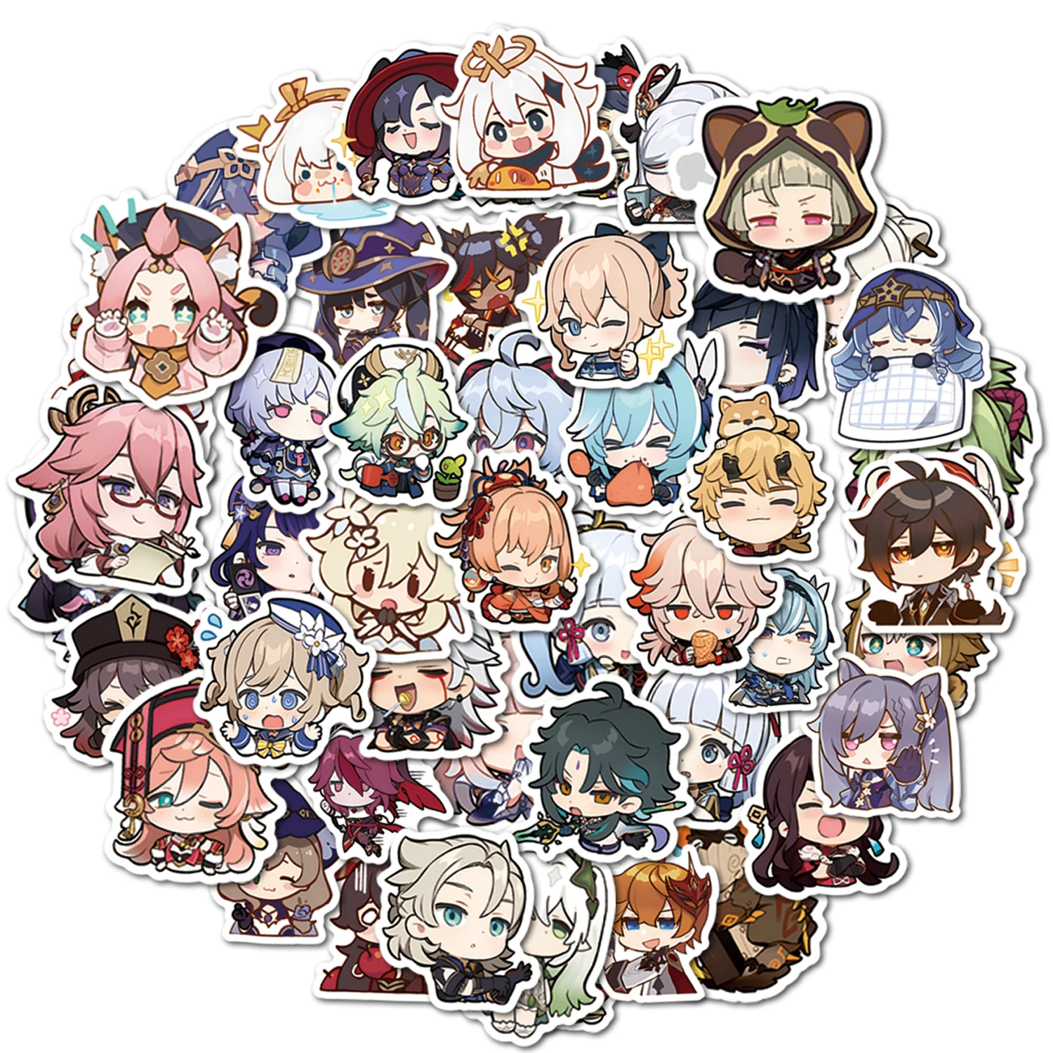 10/50pcs Cartoon Chibi Genshin Impact Eula Stickers Laptop Helmet Phone ...