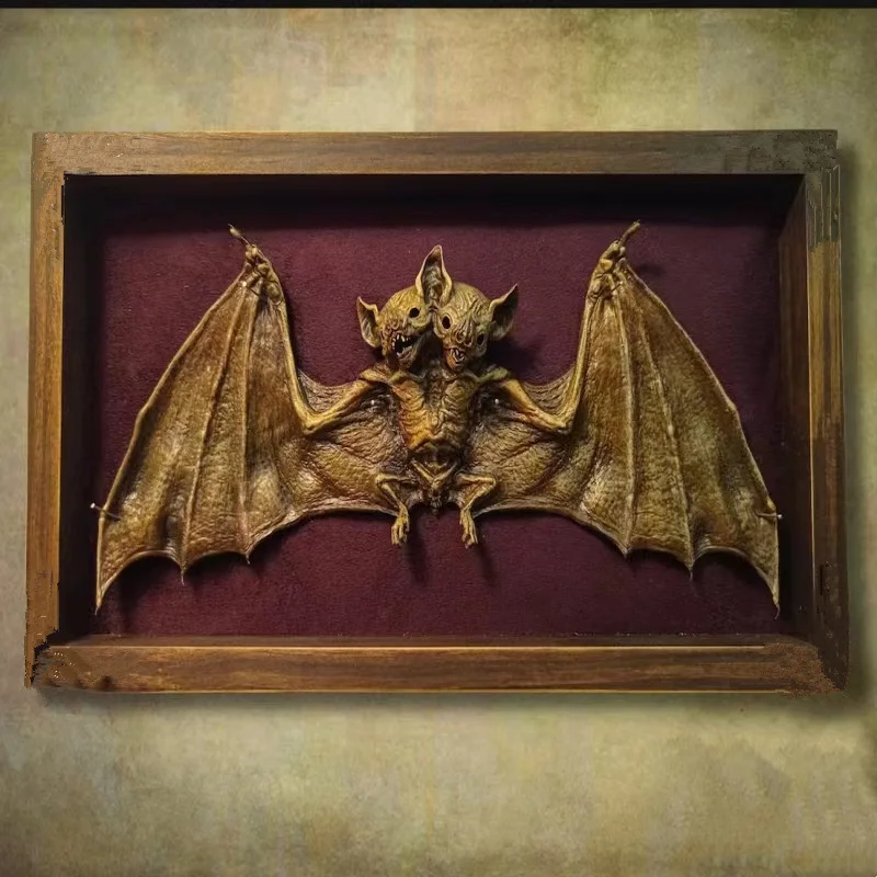 Gothic-home-decor-Cursed-Items-Two-Headed-Bat-Shadow-Box-Display ...