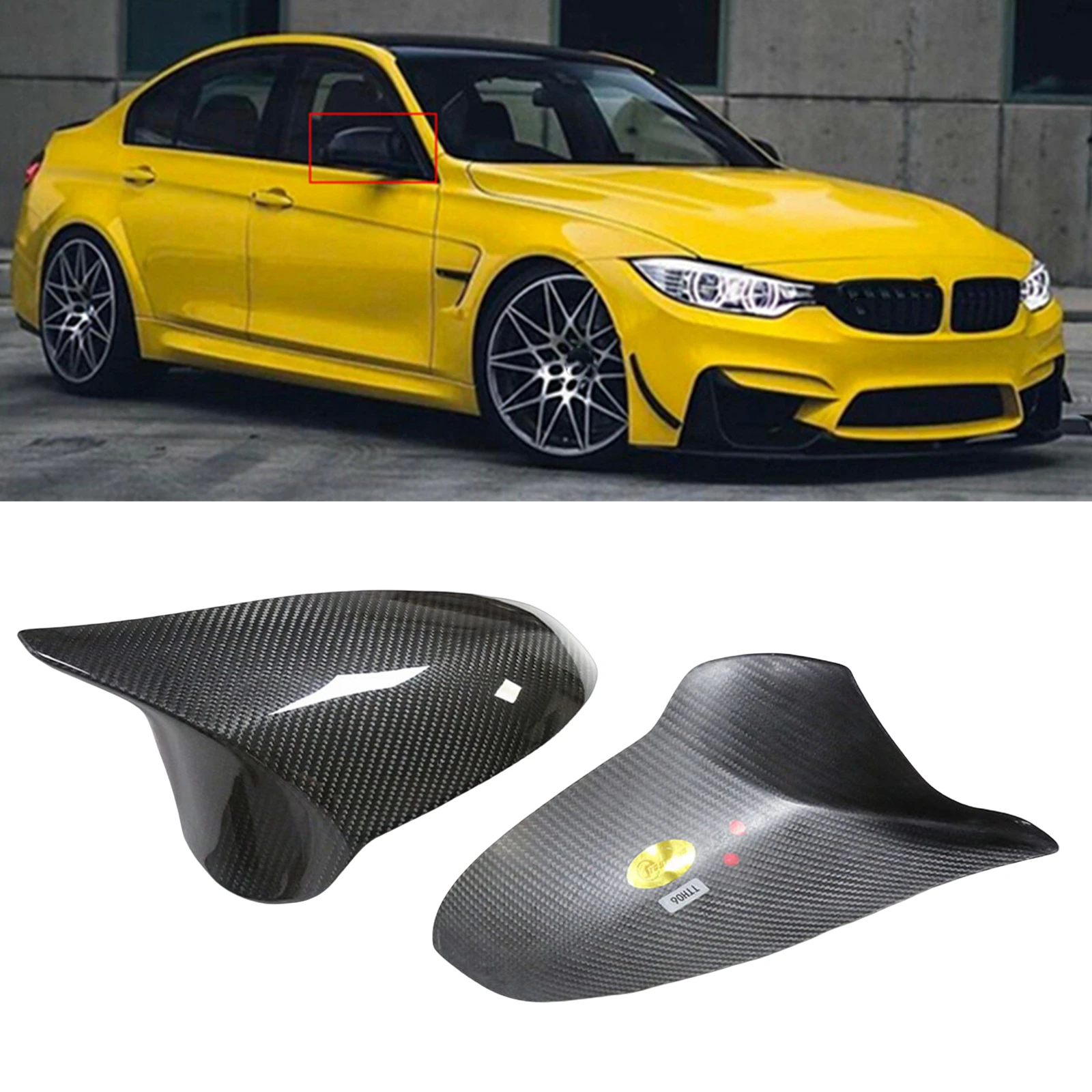 For-BMW-F80-M3-F82-F83-M4-2015-2020-Rear-View-Mirror-Cover-Real-Dry ...