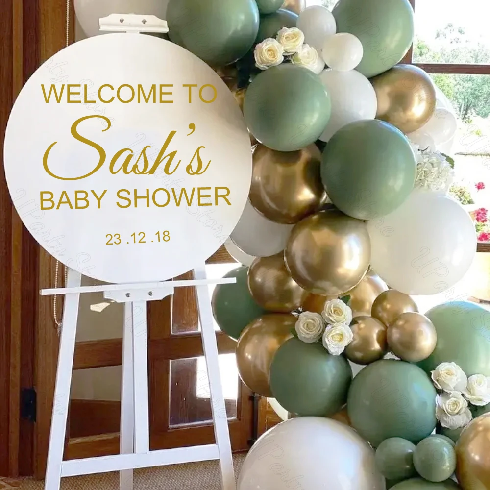 Round-Custom-Welcome-Sign-Board-35x35cm-Personalized-Welcome-Baby ...