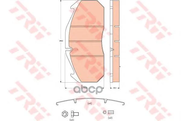 Pads front/back man (wva29030) gdb5000 TRW art. Gdb5000|Nuts & Bolts ...