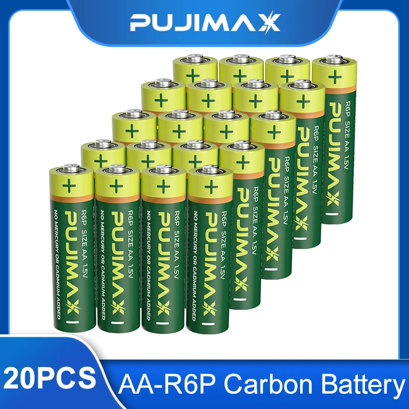 PUJIMAX-20PCS-New-1-5V-AA-R6P-Battery-Extra-Heavy-Duty-Battery-AA-Size ...