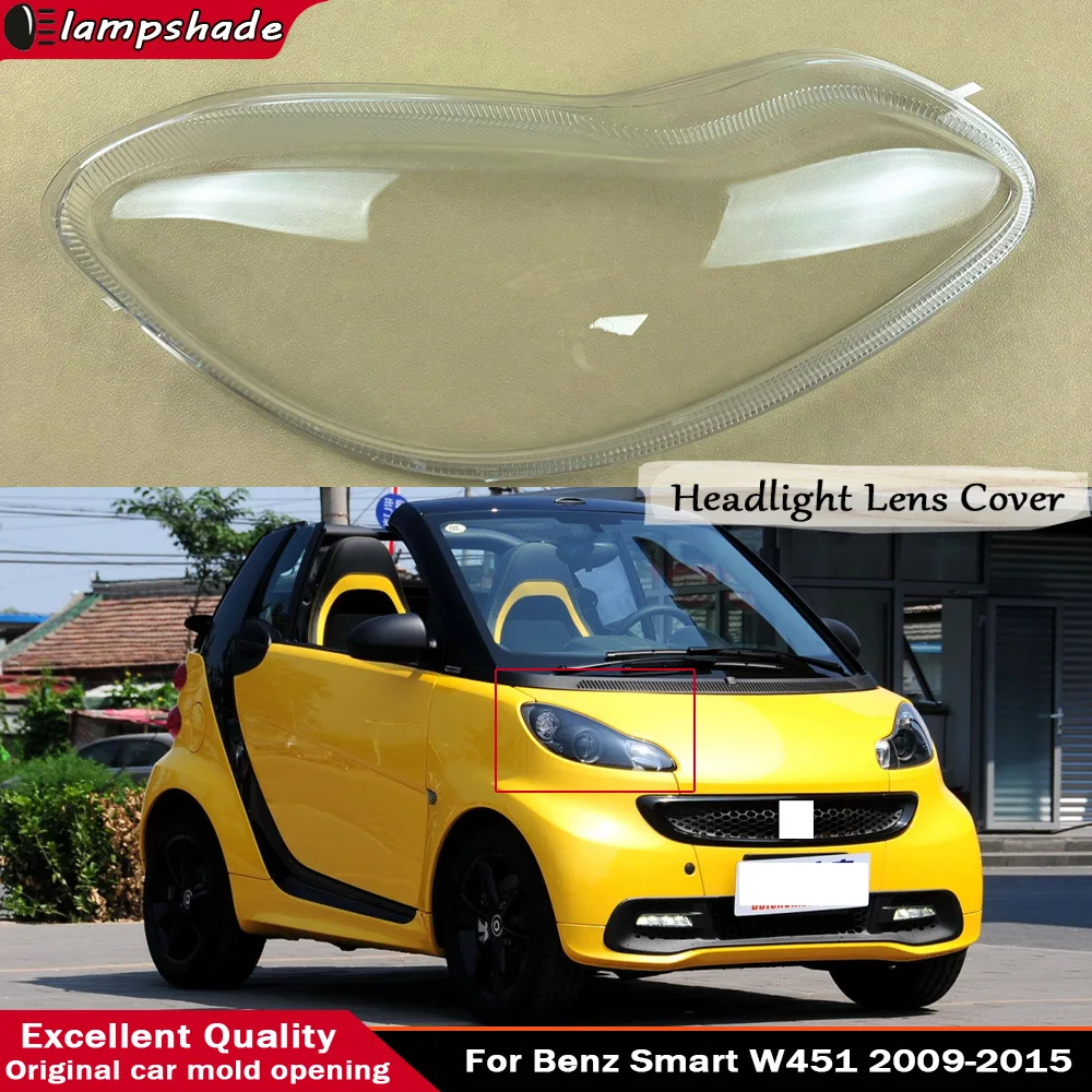 For Mercedes-Benz Smart Fortwo W451 2009-2015 Transparent Headlamp ...