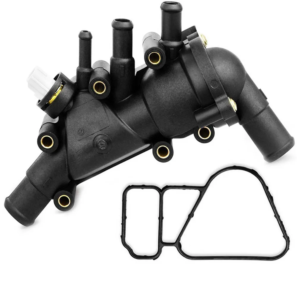 XS6E-8A586-AG Engine Coolant Thermostat Housing w/ Sensor Switch ...