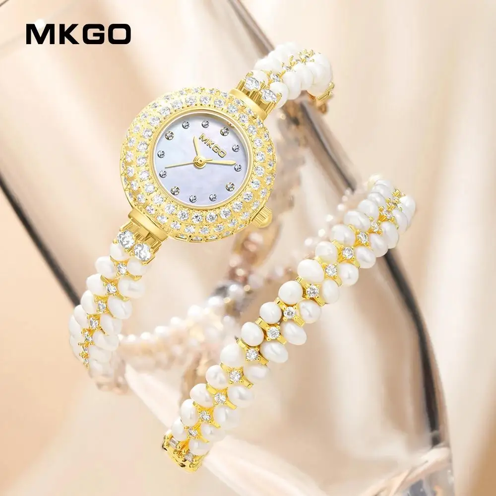 New-Genuine-Pearl-Watch-Top-Quality-Fashion-Light-Luxury-Jewelry-Full ...