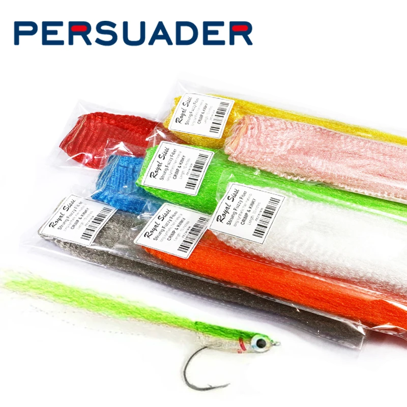 PERSUADER 2packs crimped kinky clouser Minnow fiber saltwater fly tying ...