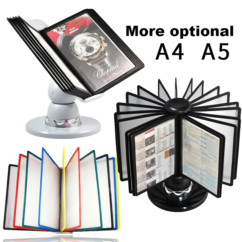 A4 Page Turning File Rack Desktop Menu Function Introduction Menu ...