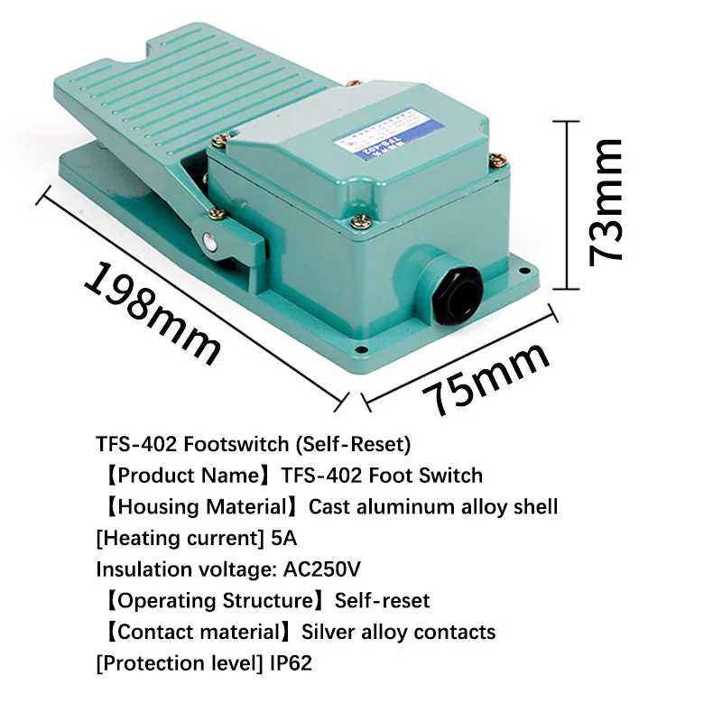 TFS-402 Foot Switch EKW5A-B Foot Pedal Switch with Cable 220v Foot ...