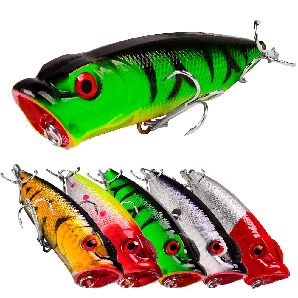 7-11g-Floating-Lure-7-3cm-Fixture-With-Fishing-Hook-Poppers-Bait ...
