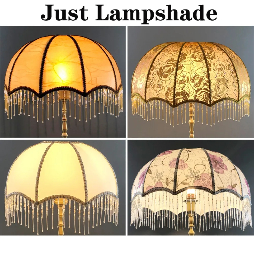 European-Retro-Style-Table-Lampshades-PVC-Sheepskin-Fabric-Floor-Lamp ...