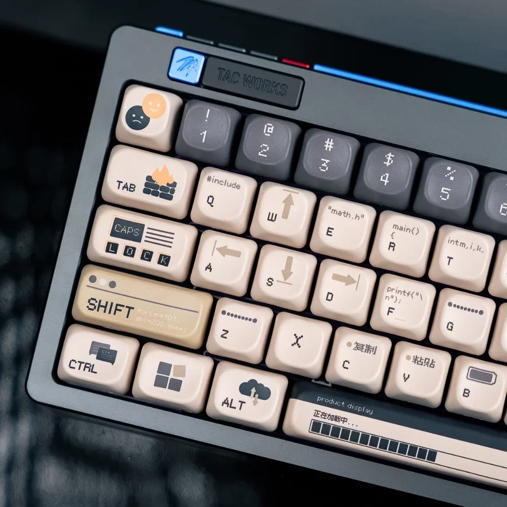 Retro-Keycap-Set-Superprogram-Key-Caps-Theme-PBT-Custom-EOA-Cherry ...