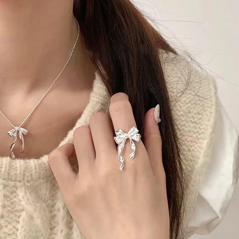Real 925 Sterling Silver Three Dimensional Bow Tassels Opening ...