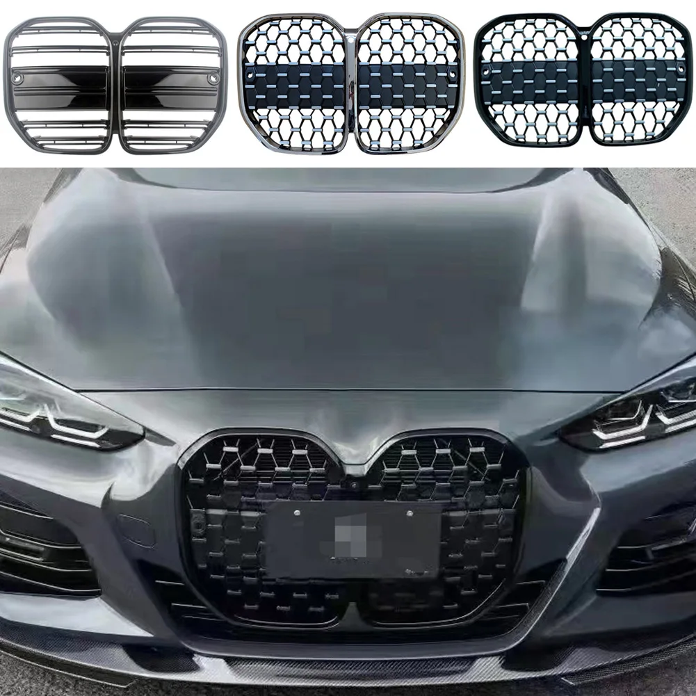 Front Center Grille Grills Meteor Grille Fit For Bmw G22 4-series Coupe ...