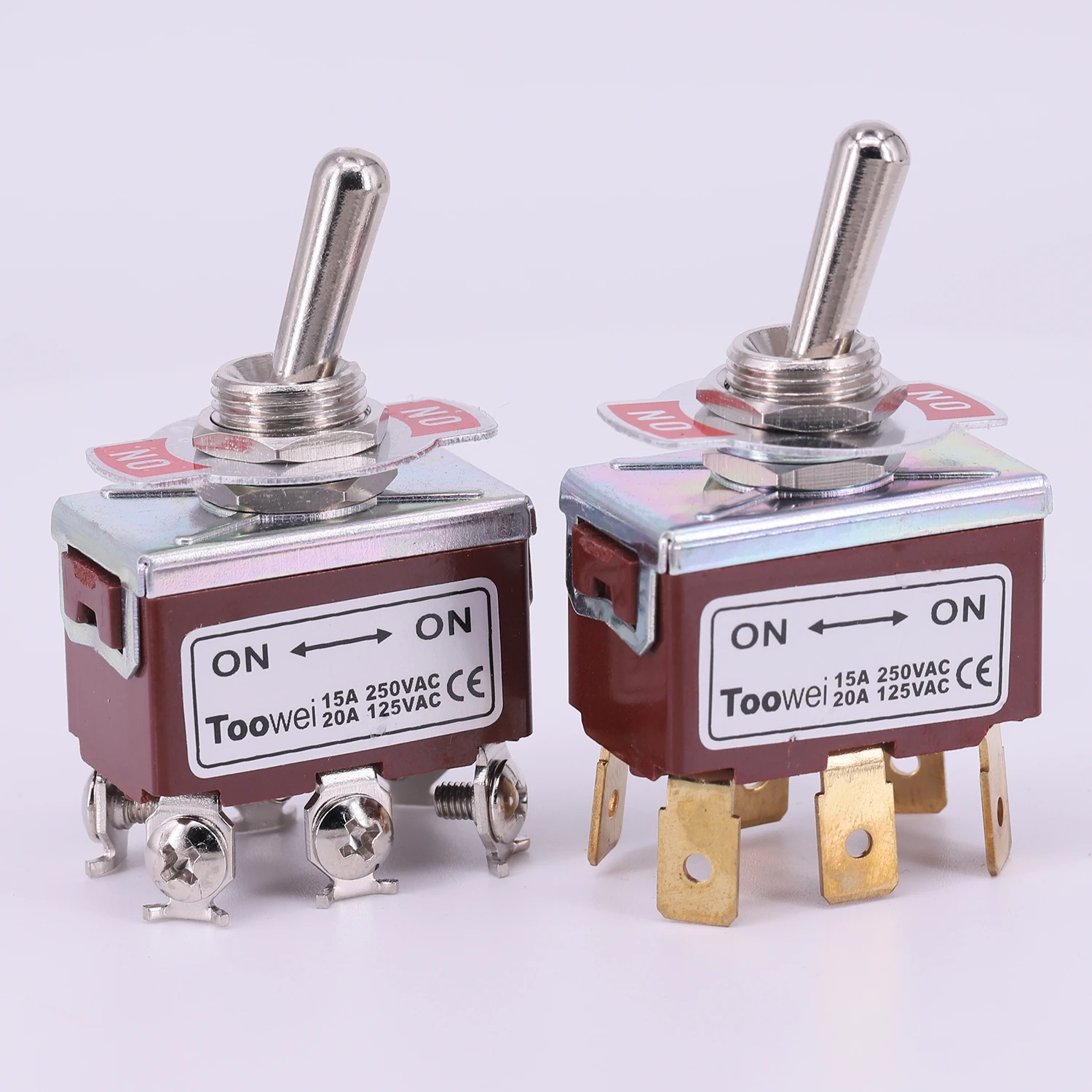 2PCS-Toowei-Toggle-Switch-6pins-ON-ON-AC-250V-15A-125V-20A-Rocker-Power ...