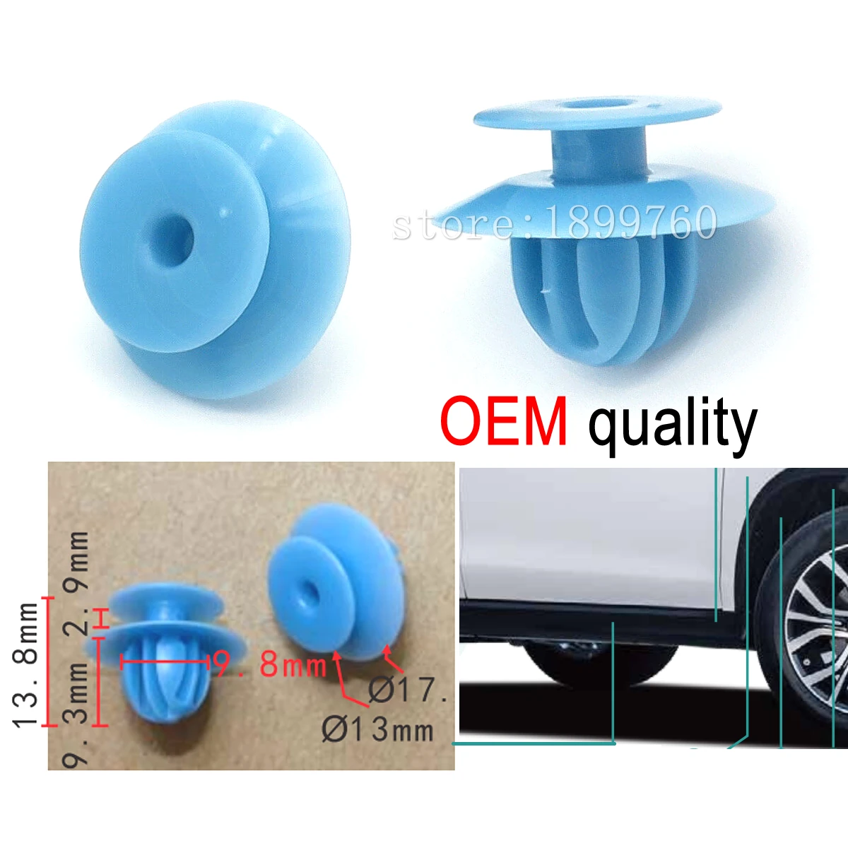 50/100x OEM quality plastic fasteners Rocker Panel Wheel Flare ...