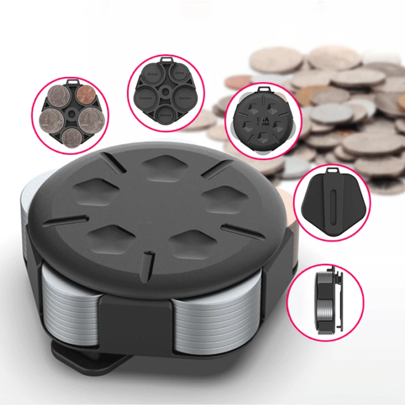 Euro-Dollar-Coin-box-Dispenser-Munten-Portemonnee-portemonnee-Houders ...