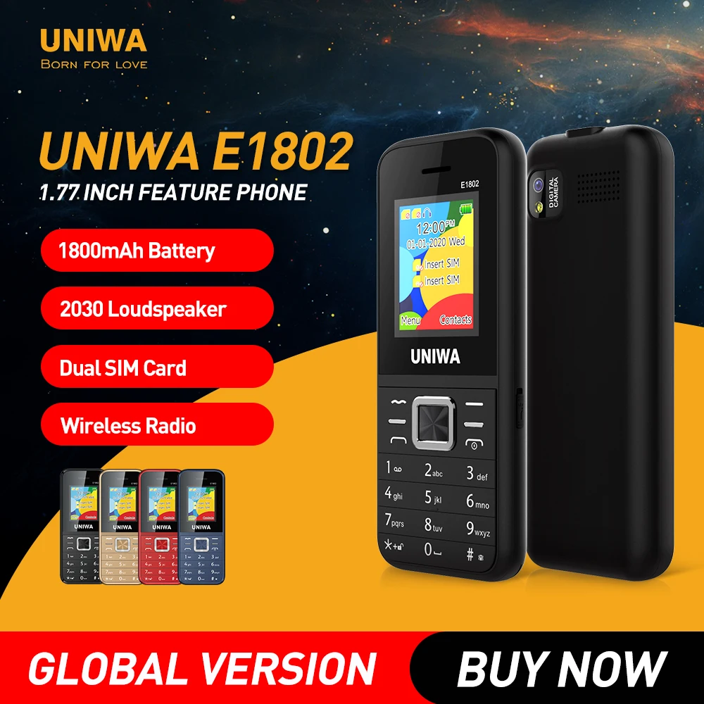 UNIWA-E1802-GSM-Cellphone-1800mAh-Long-Standby-Wireless-FM-1-77-Inch ...
