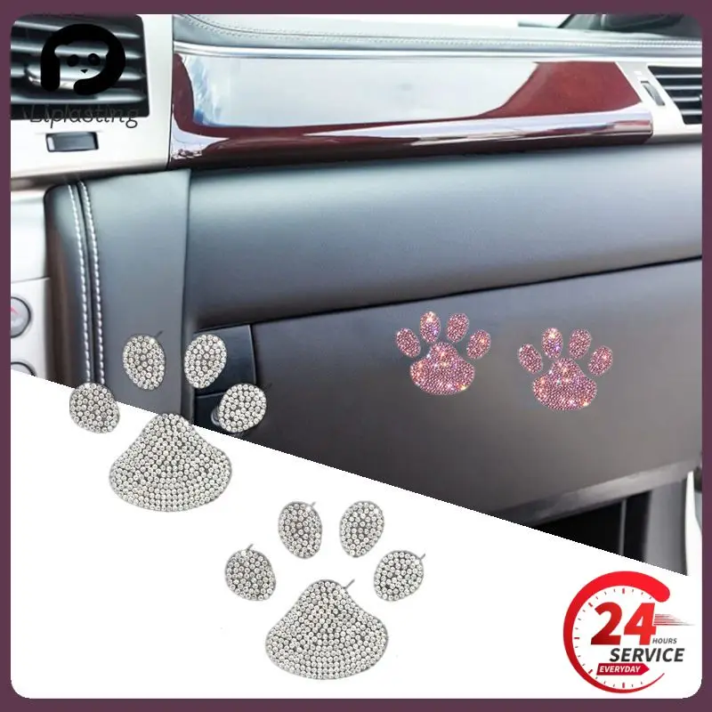 Crystal-Dog-Paw-Print-Car-Stickers-Bling-Rhinestone-Paw-Decals-Dog-Paw ...
