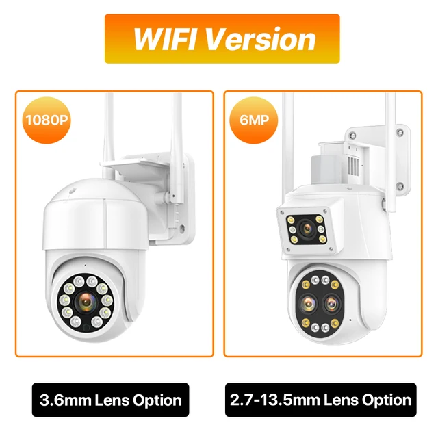 4G SIM Card Camera 4K 6MP PTZ 10X Zoom Dual Lens Outdoor CCTV Security ...