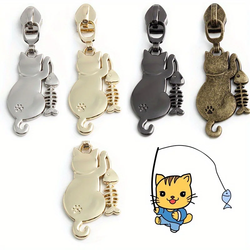 10PCS pet cat metal replacement detachable zipper puller, suitable for ...