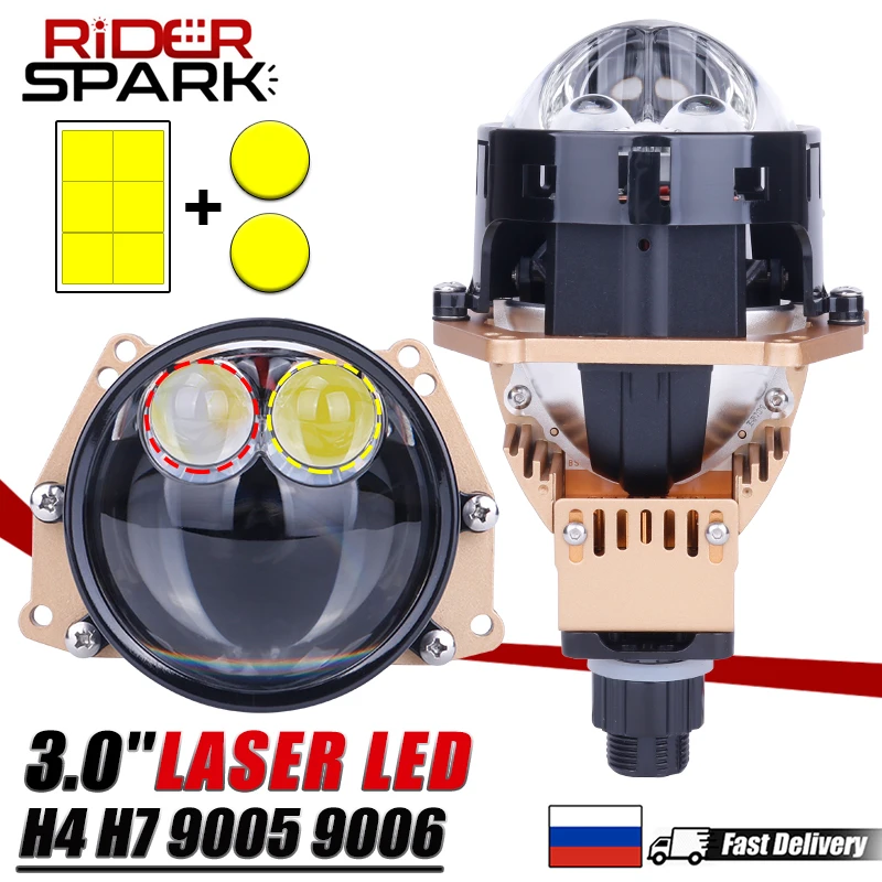 Proyector-Led-con-lentes-biled-de-3-pulgadas-Faro-de-matriz-Hella-H4-H7 ...