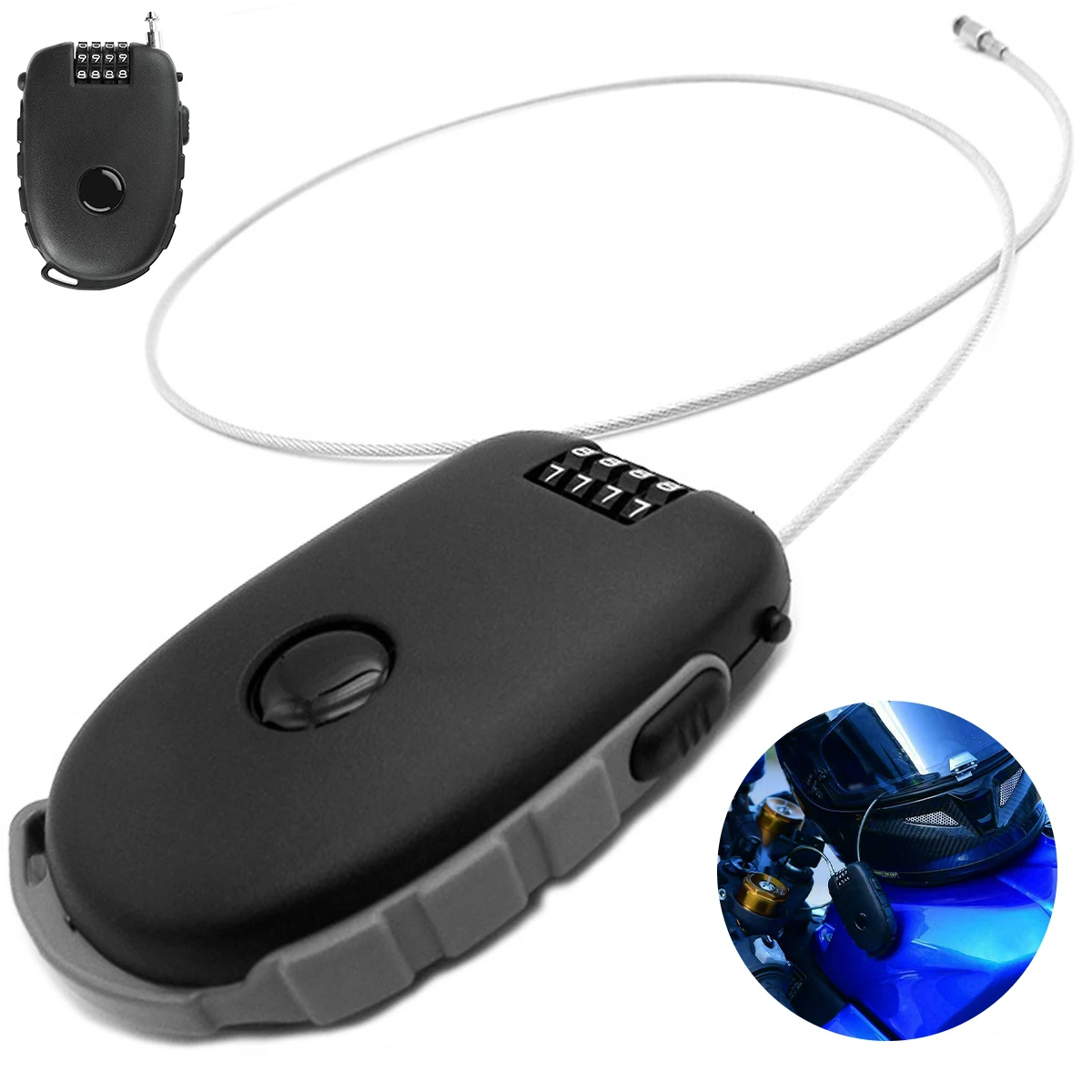 Motorcycle-Helmet-Lock-4-Digit-Resettable-Mini-Cable-Code-Lock-Portable ...