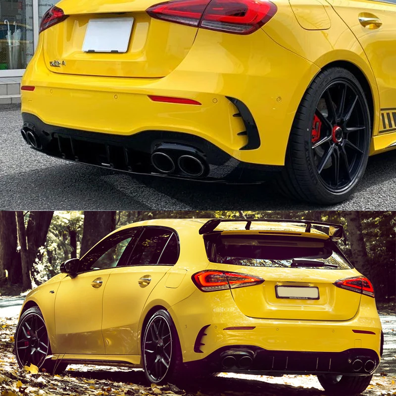 Magickit For Mercedes A Class W177 Amg A45 A45s Look Rear Diffuser ...