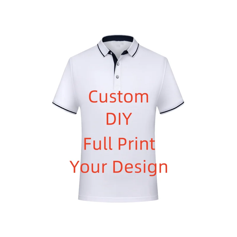 Fashion Custom 3D Printed Polo Shirt Summer Casual Men Women DIY Full ...