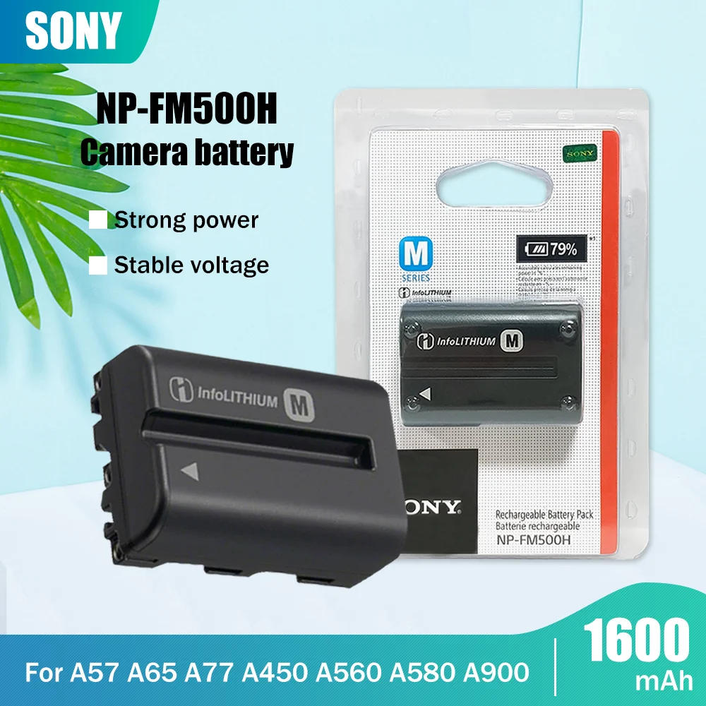 카메라 셀용 충전식 리튬 배터리, 소니 NP FM500H NP FM500H FM50, A57, A65, A77, A200 ...