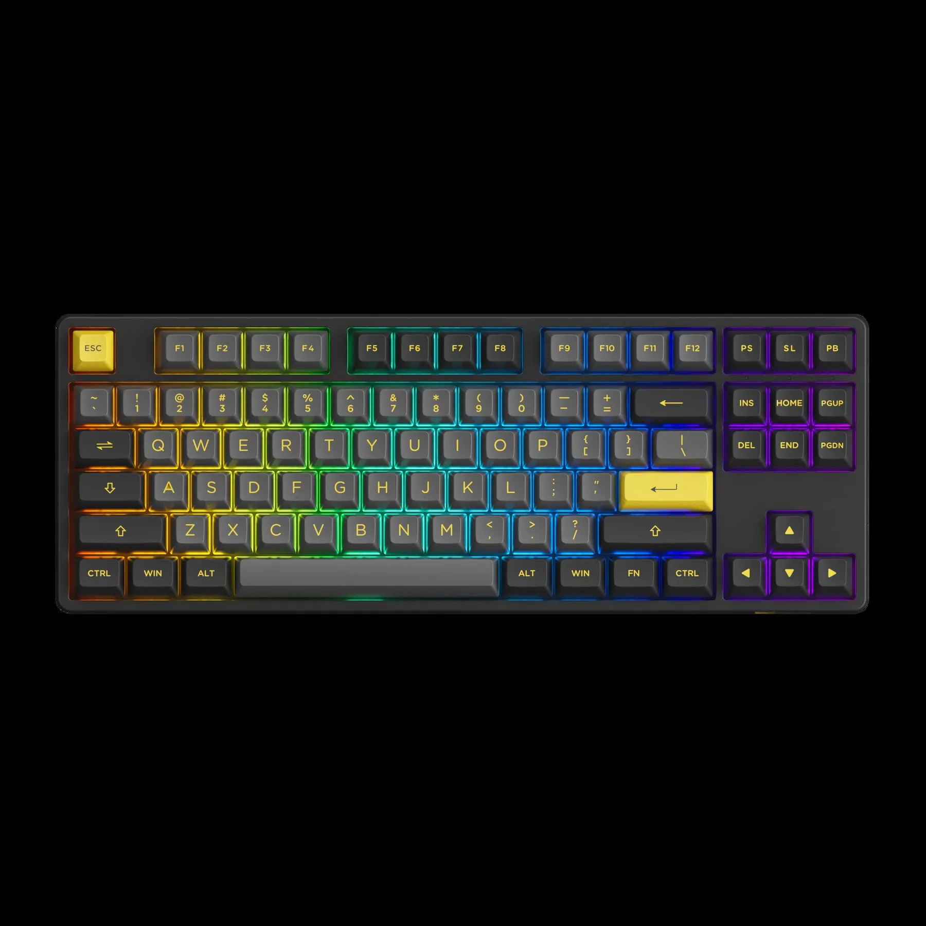 Akko 5087B Plus Black & Gold RGB Hot Swap Mechanical Gaming Keyboard ...
