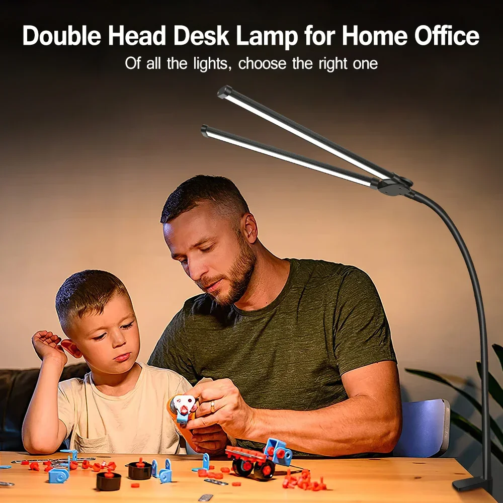 LED-Double-Single-Head-Reading-Desk-Lamp-Foldable-Swing-Arm-Table-Lamp ...