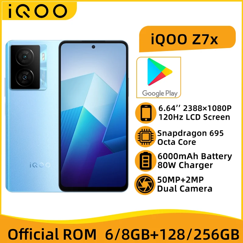 IQOO-Z7X-5G-6GB-128GB-Snapdragon-695-Octa-Core-6-64-120Hz-LCD-Display ...