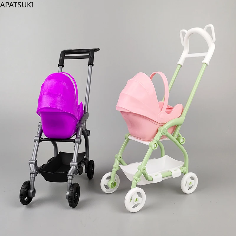 1:12 Plastic DIY Assemble Kids Toy Baby Carriage Stroller Trolley Doll ...