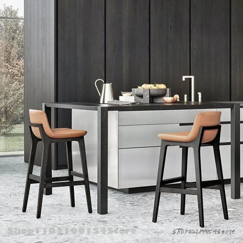 American-style-solid-wood-bar-stools-modern-bar-chairs-wine-high-chairs ...