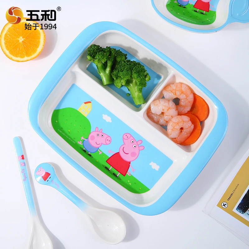 Peppa Pig Children‘s Tableware Kawaii Soup Bowl Anti Fall Dinner Plate ...