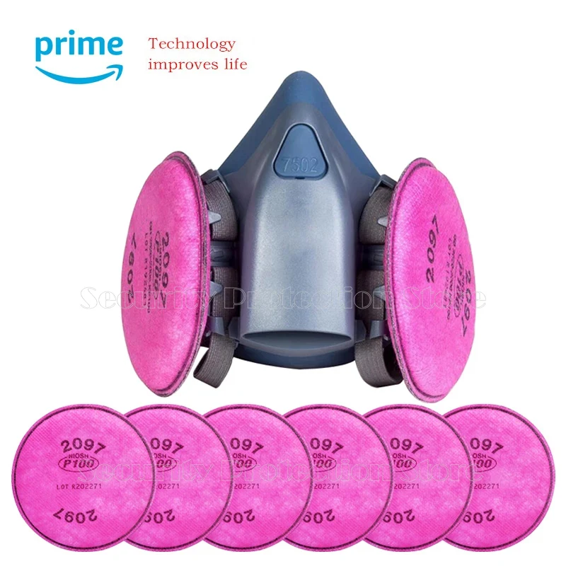 7502-2097-Half-Facepiece-Mask-Reusable-Respirator-P100-Respiratory ...