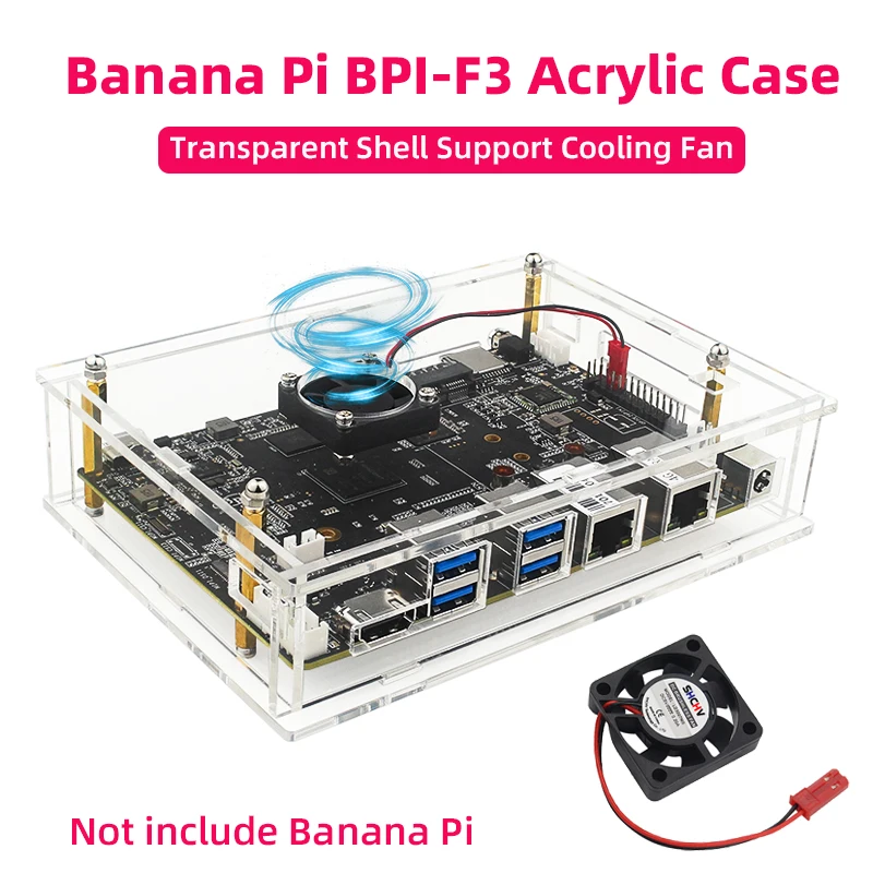 Banana-Pi-BPI-F3-Acrylic-Case-Transparent-Shell-Optional-Cooling-Fan ...