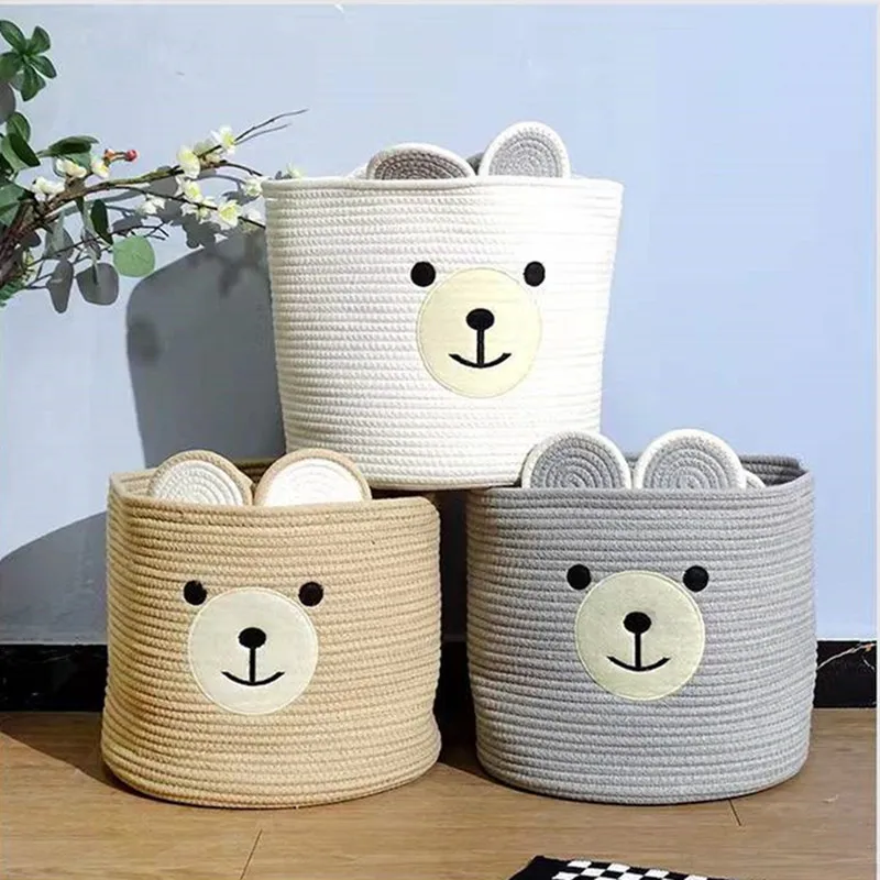 Baby-Laundry-Basket-Toy-Bucket-Home-Big-Capacity-Cotton-Rope-Toy ...