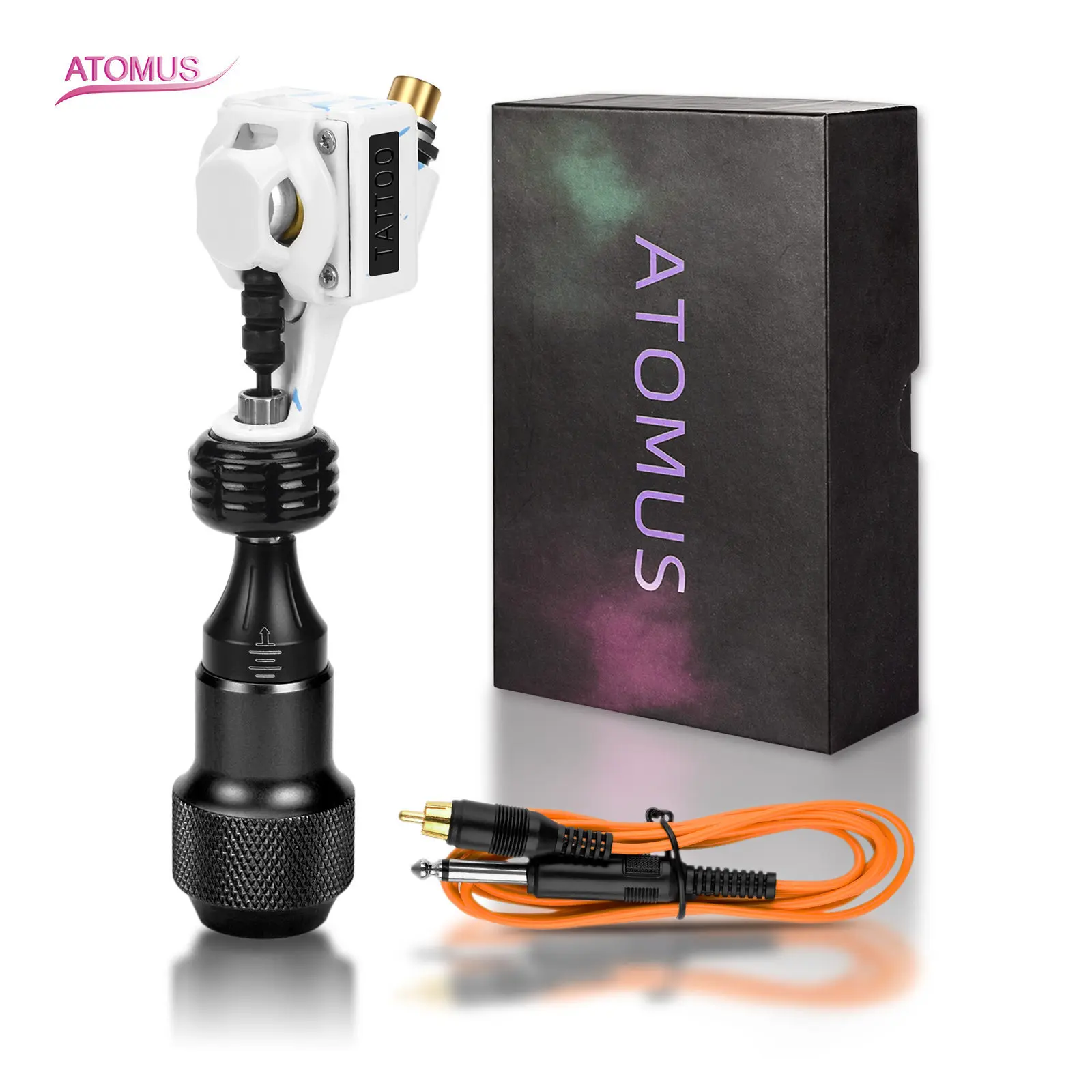 ATOMUS pluma de tatuaje rotativa, máquina de pistola de agarre, Motor fuerte y silencioso ...