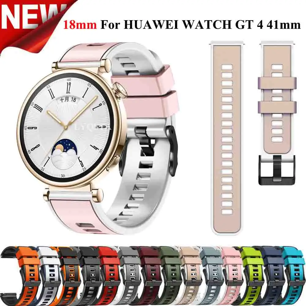 New-18mm-Watchband-For-HUAWEI-WATCH-GT-4-GT4-41mm-Garmin-Venu-3S-2S ...