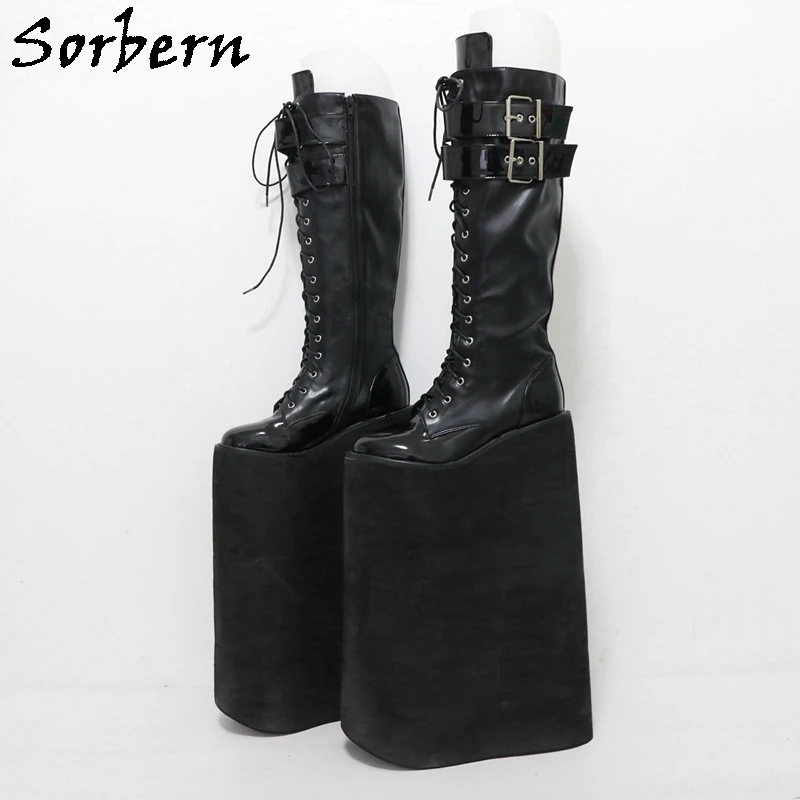 Sorbern-40Cm-Punk-Style-Boots-Women-For-Drag-Queens-Fetish-Unisex-Style ...
